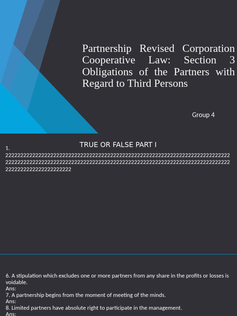 Revised Question Business Law Regulations | PDF | Partnership | Assignment (Law)