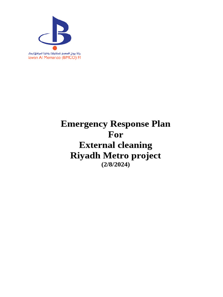 Emergency Response Plan | PDF | Emergency | First Aid