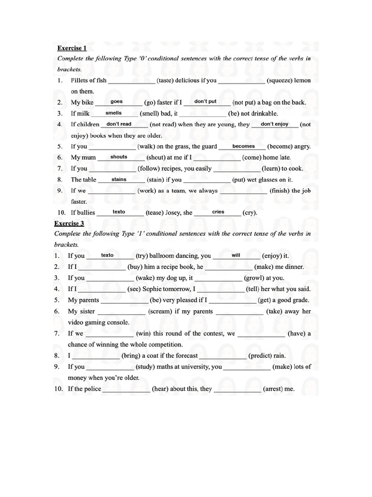Zero Vs 1st Conditional | PDF