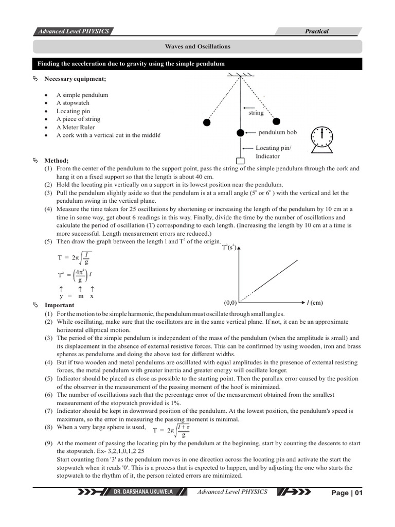 Waves Practical 2025 English | PDF | Pendulum | Weighing Scale