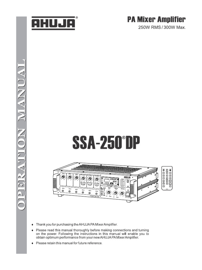 63-SSA-250DP_OM_GST | PDF