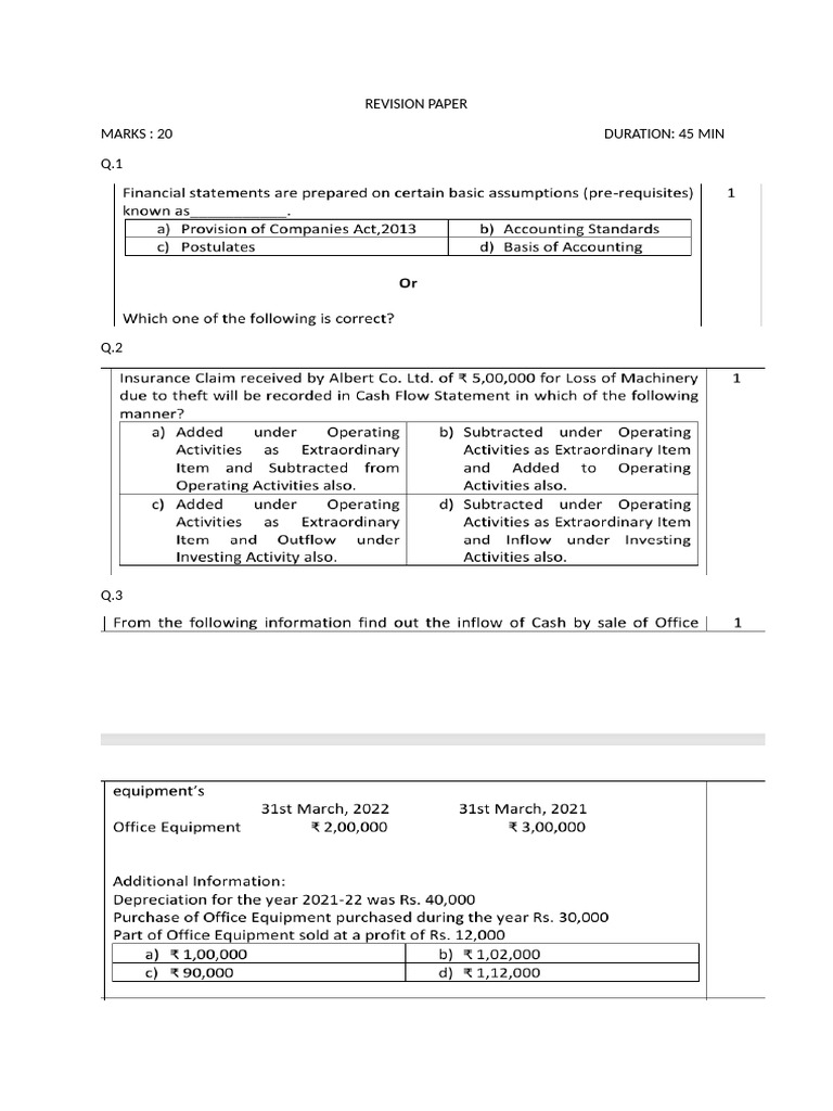 Revision Paper Part b | PDF