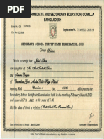 HSC Certificate & Academic Transcript | PDF