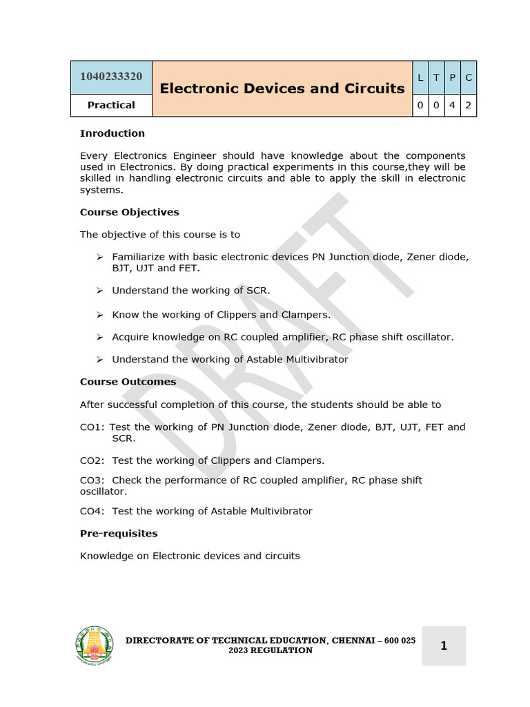 S3 Electronic Devices and Circuits Practical | PDF | Rectifier | P–N Junction