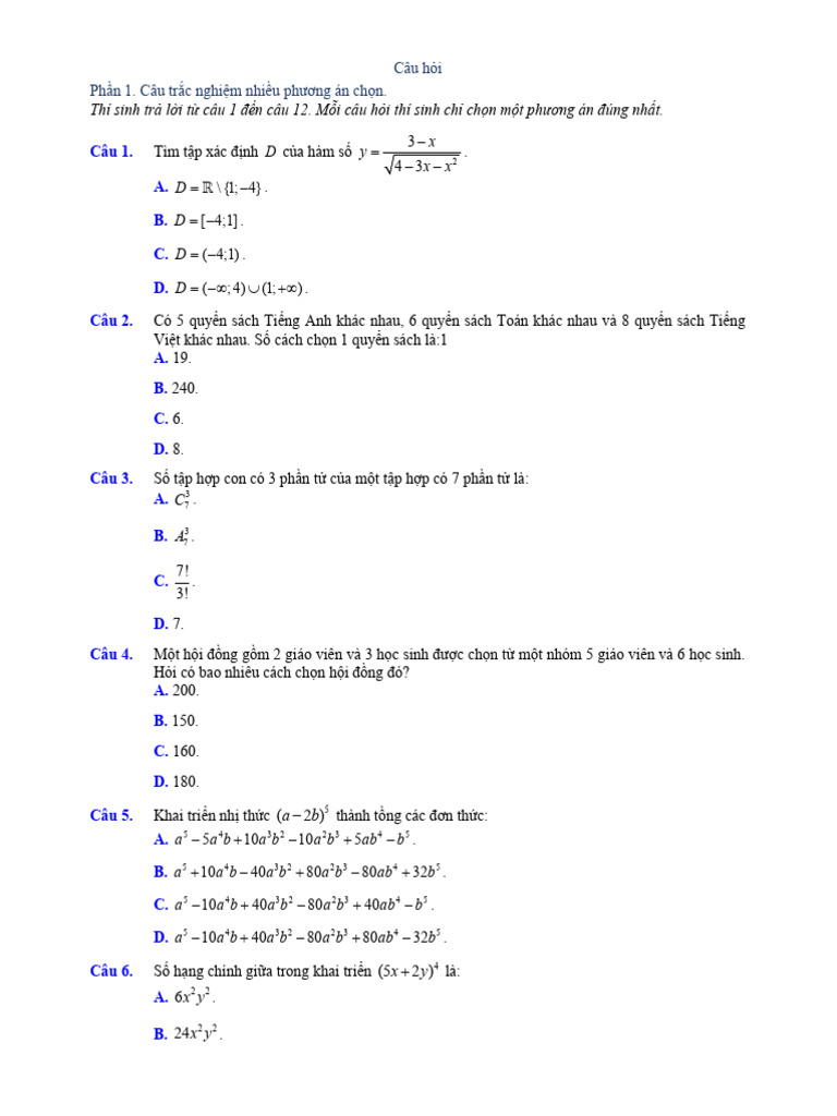 De So 1 Hk2 Toan 10 CTST | PDF