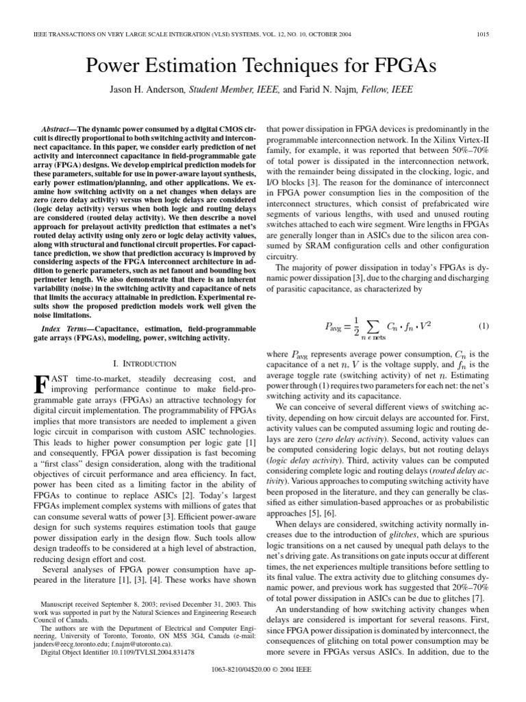 power_est | PDF | Field Programmable Gate Array | Electronic Circuits