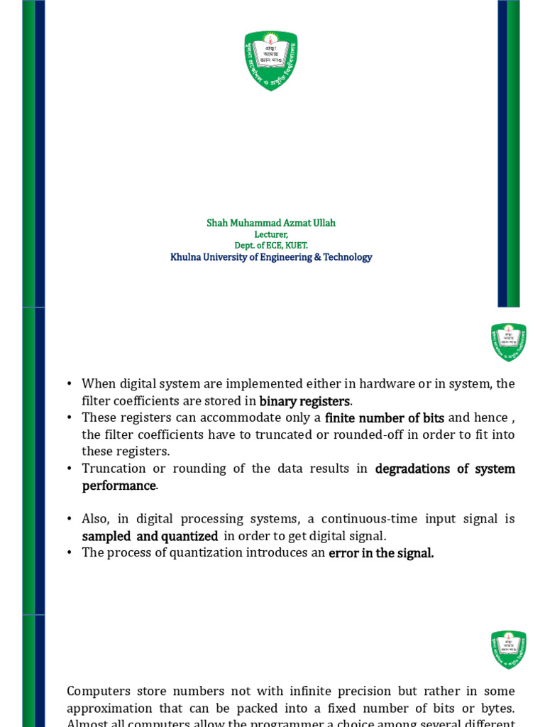 Finite Word Length | PDF | Digital Signal Processing | Numbers