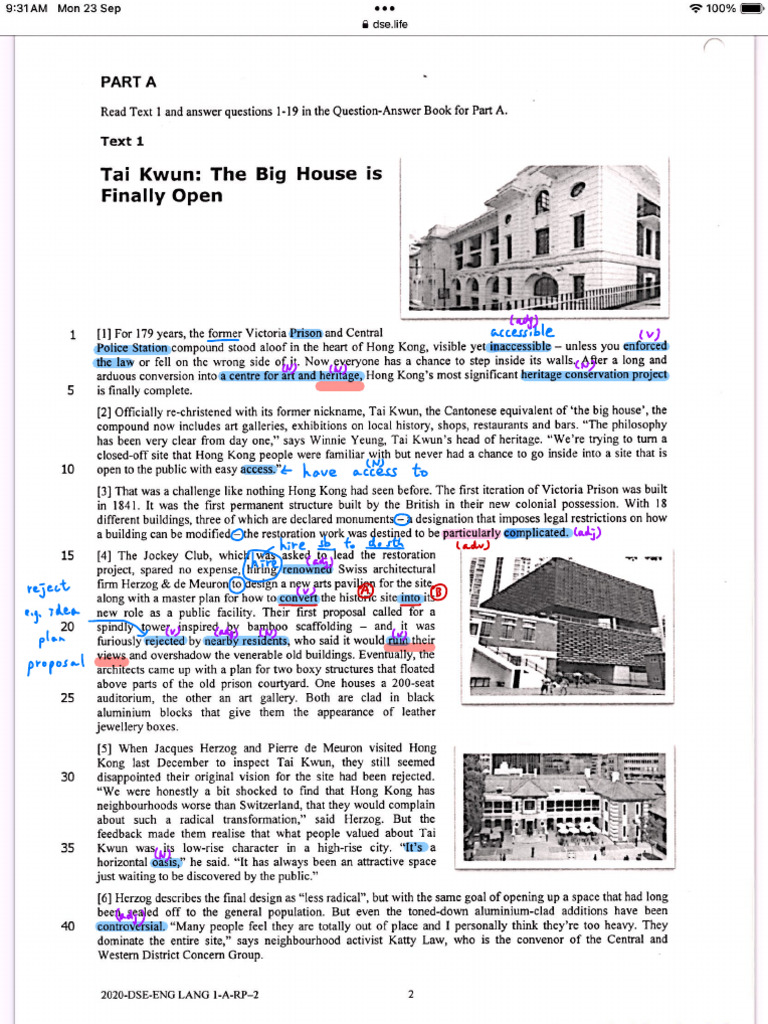 2020 DSE Paper 1A | PDF