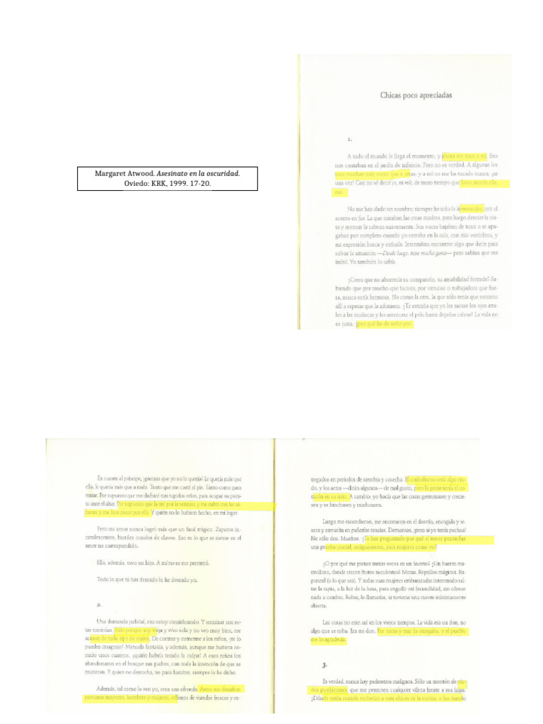 Atwood 1999-CHICAS POCO APRECIADAS | PDF
