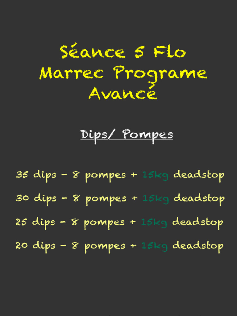 Séance 5 Programme Avancé Flo Marrec | PDF