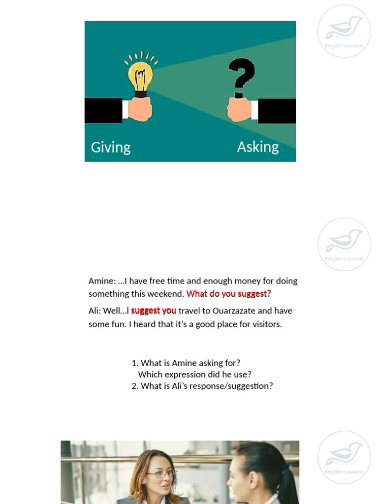 Asking and Giving Suggestions Guide | PDF