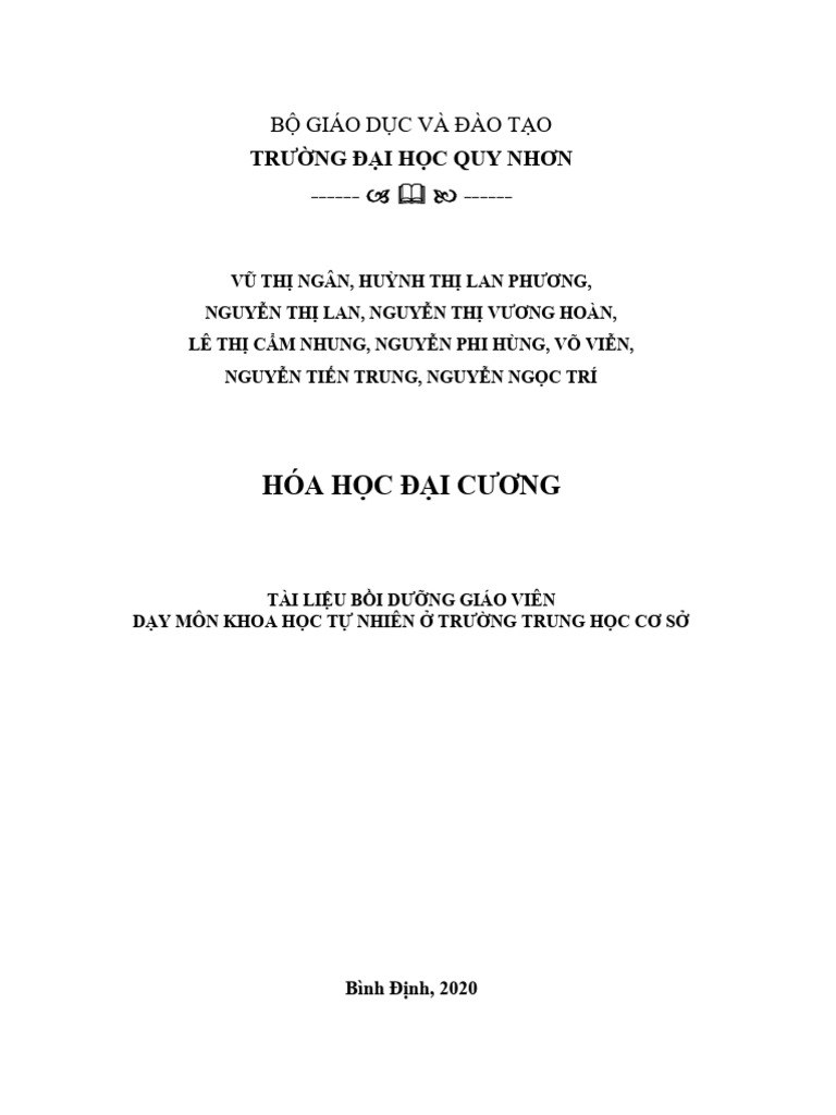 TN2.1. Hoa hoc dai cuong | PDF