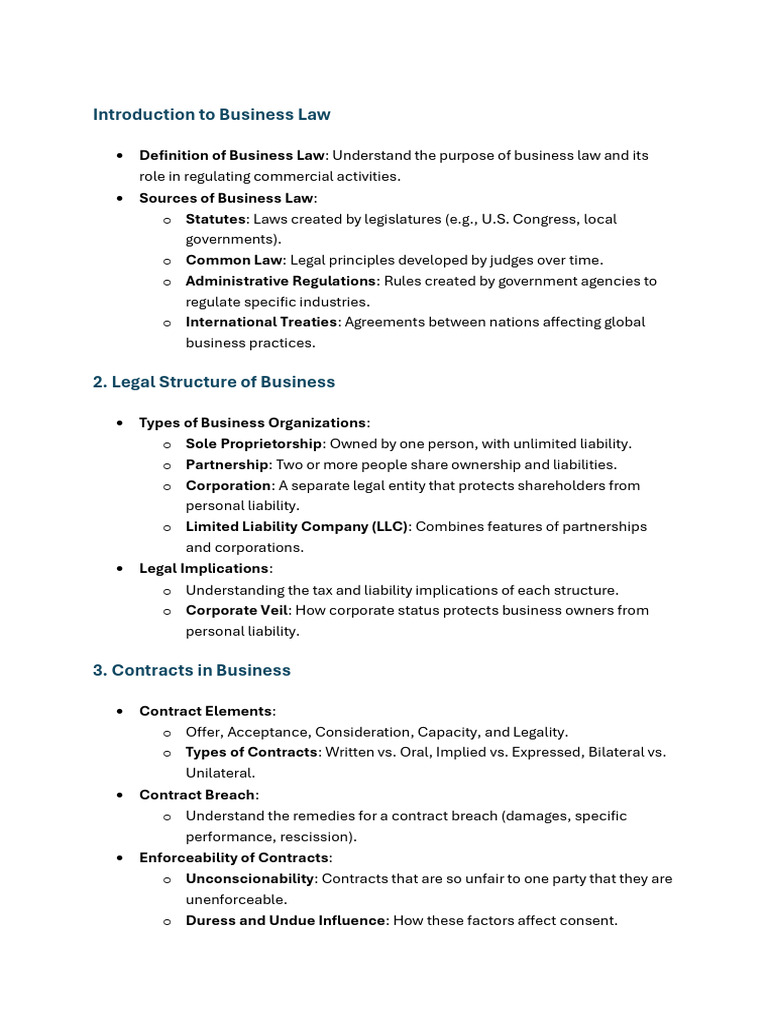 Business Law Essentials Explained | PDF | Intellectual Property | Business
