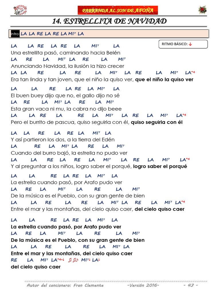 Estrellita de Navidad: Letra y Acordes | PDF