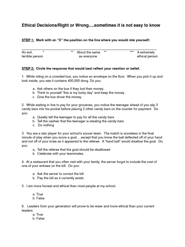 Mr. Terry - Ethics - 12 Questions | PDF