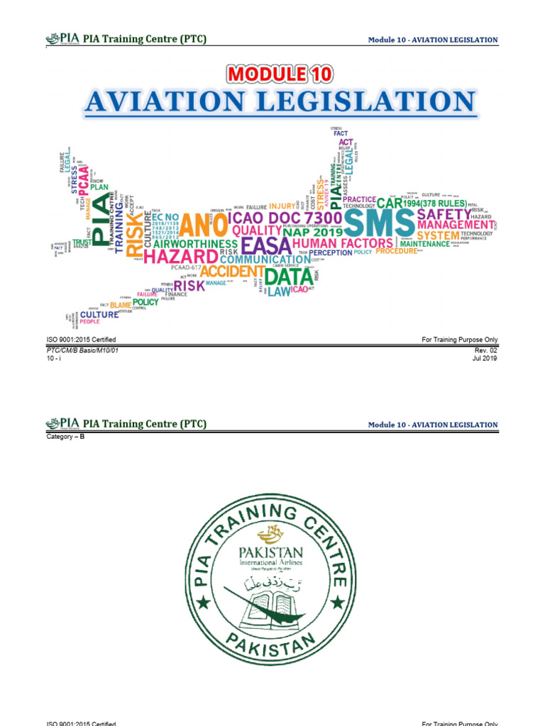 Module 10 (Aviation Legislation) Rev-2 Jul-2019 | PDF | European Union ...