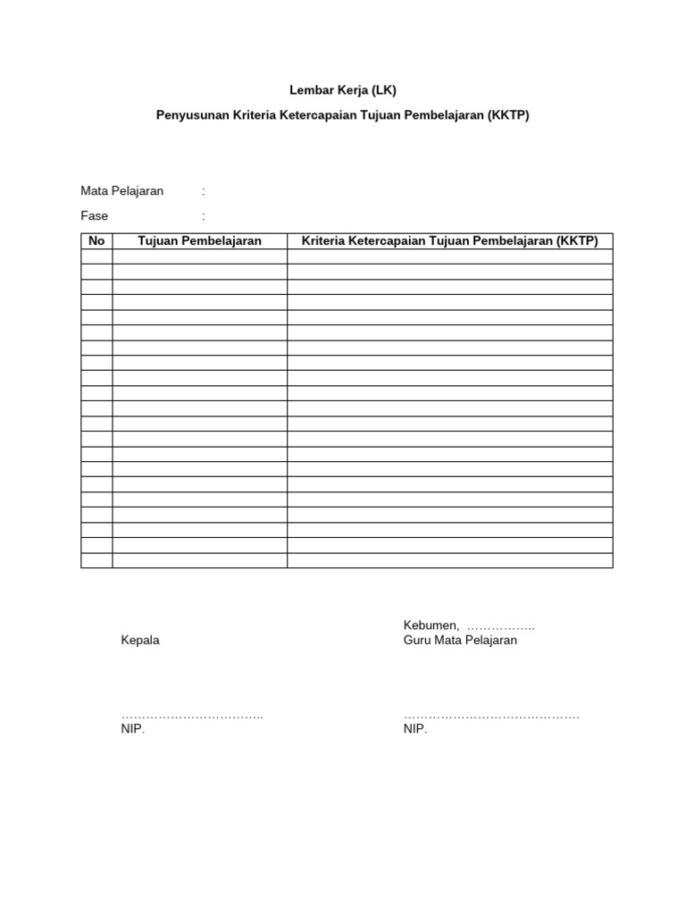 3. LK Penyusunan KKTP | PDF