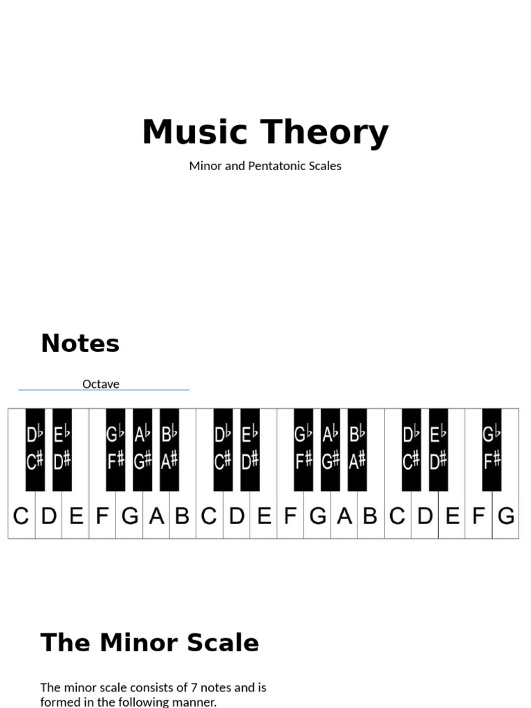Music Theory Minor and Pentatonic Scales | PDF