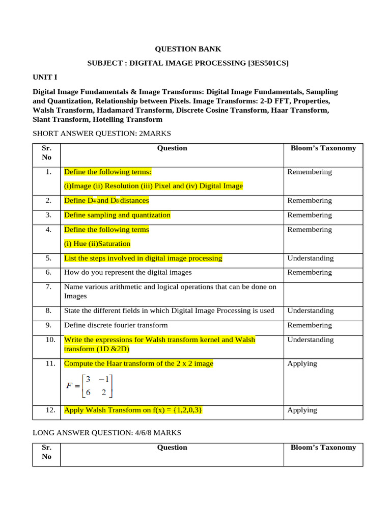 dip imp sem | PDF | Data Compression | Multidimensional Signal Processing