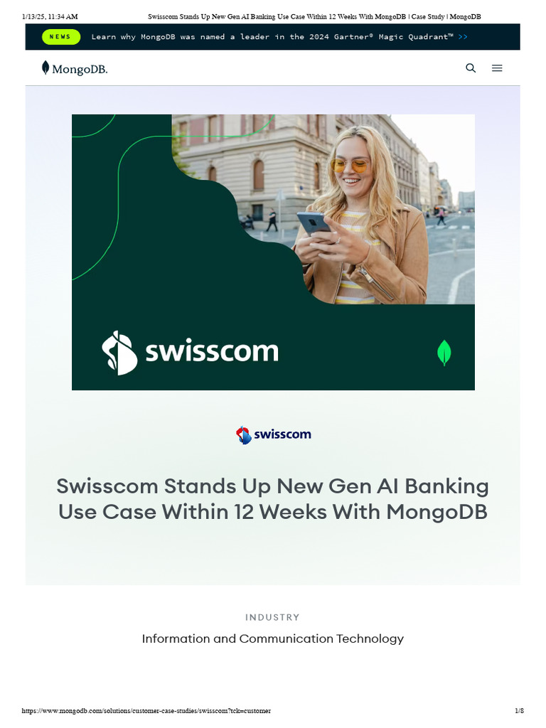 Swisscom Stands Up New Gen AI Banking Use Case Within 12 Weeks With ...