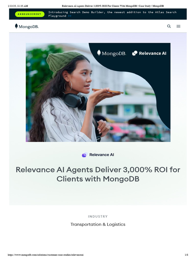 Relevance AI Agents Deliver 3,000% ROI For Clients With MongoDB - Case Study - MongoDB | PDF ...