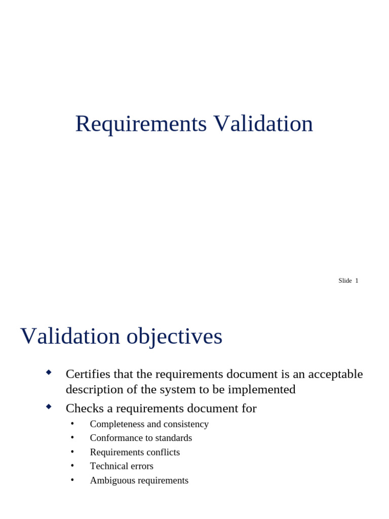 Requirements Validation | PDF | Software Testing | Software Prototyping