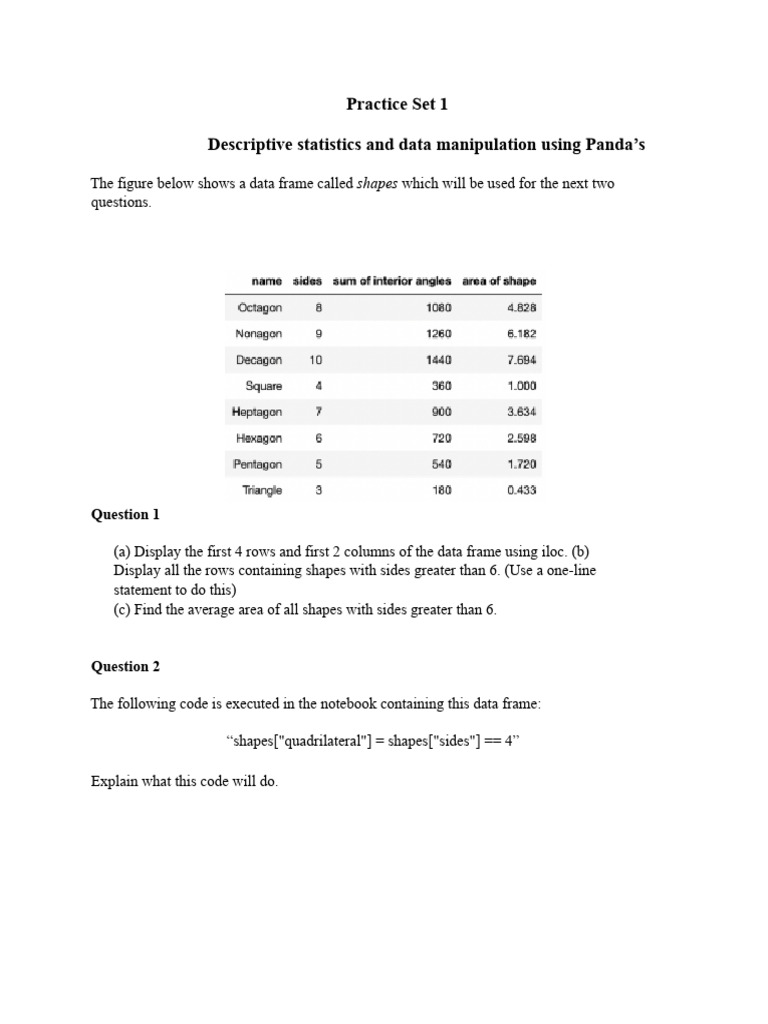 Practice Set 1 | PDF