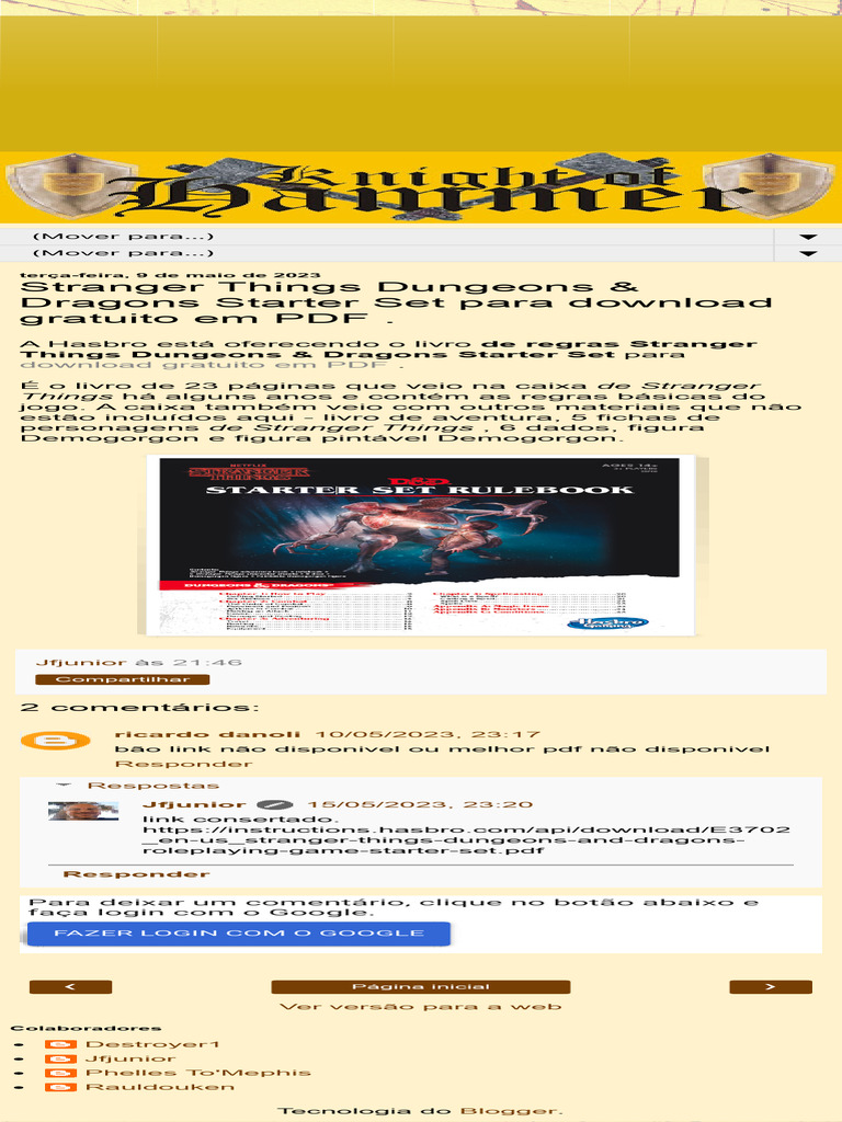 Knight of Hammer Stranger Things Dungeons & Dragons Starter Set para ...