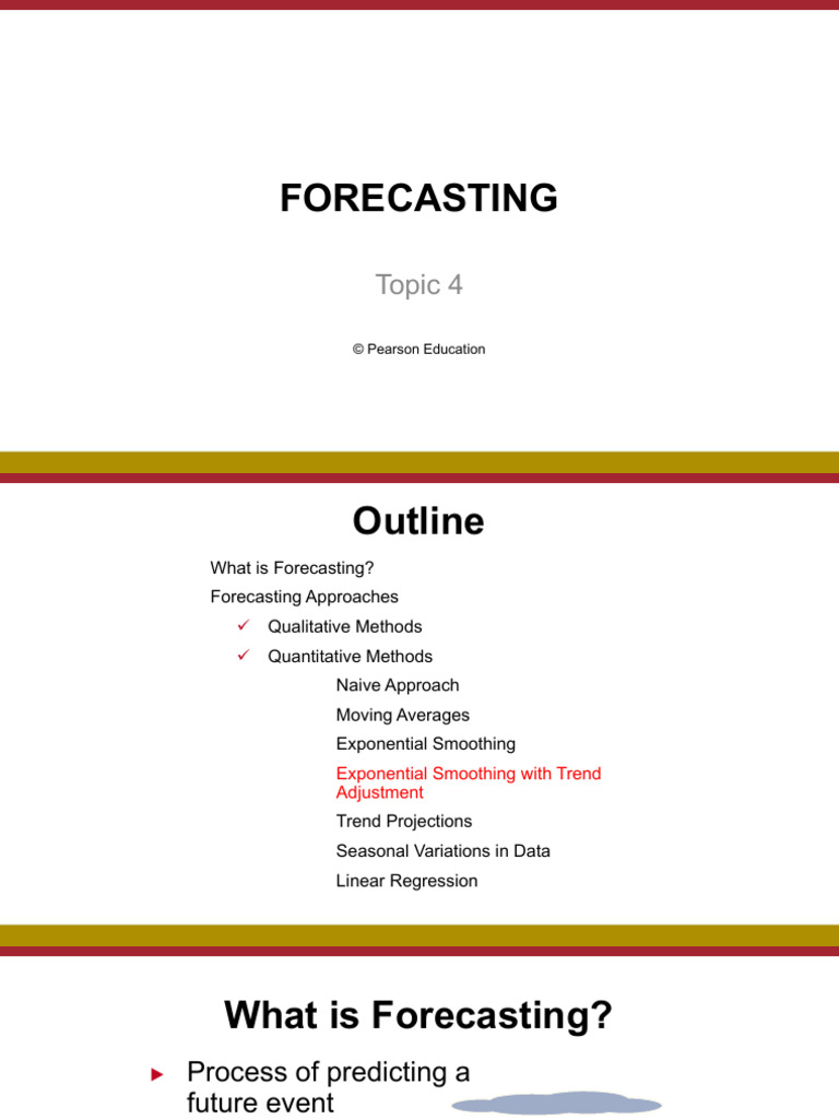 4 Forecasting Methods and Control | PDF | Forecasting | Errors And Residuals