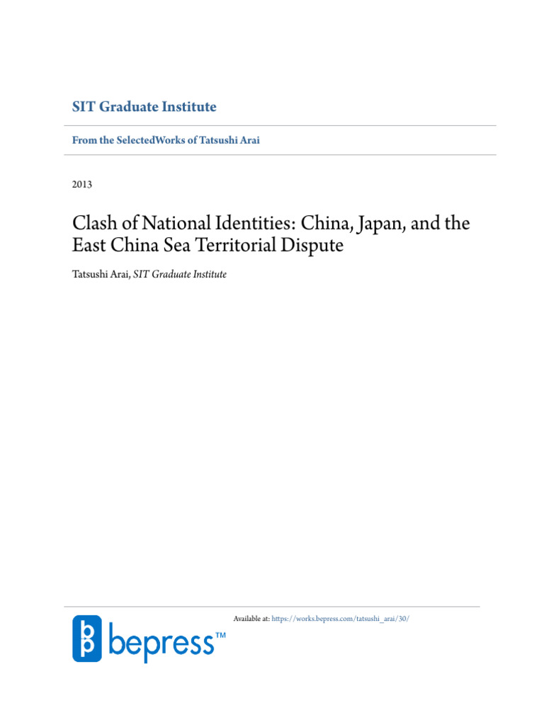 Clash of National Identities China Japan | PDF | China | World Politics