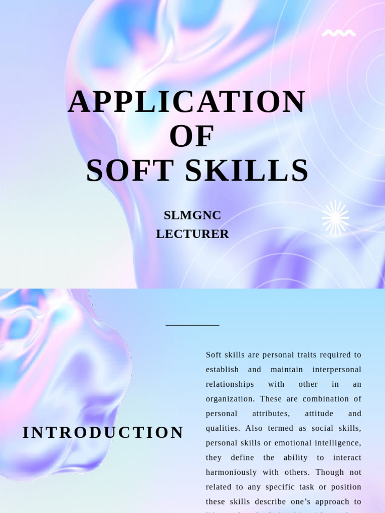 Application of Soft Skills | PDF | Skill | Communication