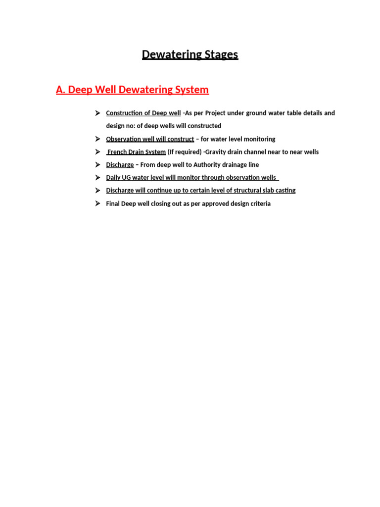 Dewatering Stages | PDF