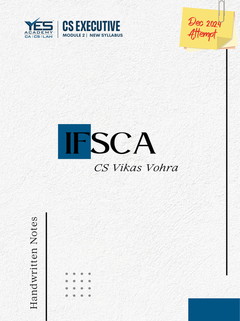 CMSL Chap 7 IFSCA CS Vikas Vohra, YES Academy | PDF