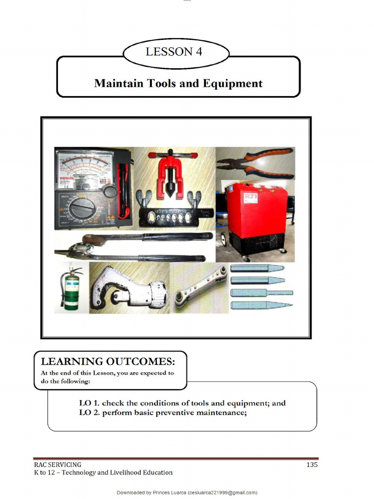 Maintinance Tools Anf House Keeping Rac System | PDF