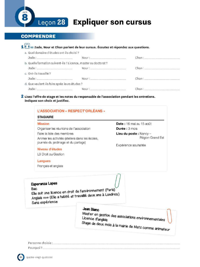 Inspire 1 - Unité 8 - Cahier Dactivités | PDF