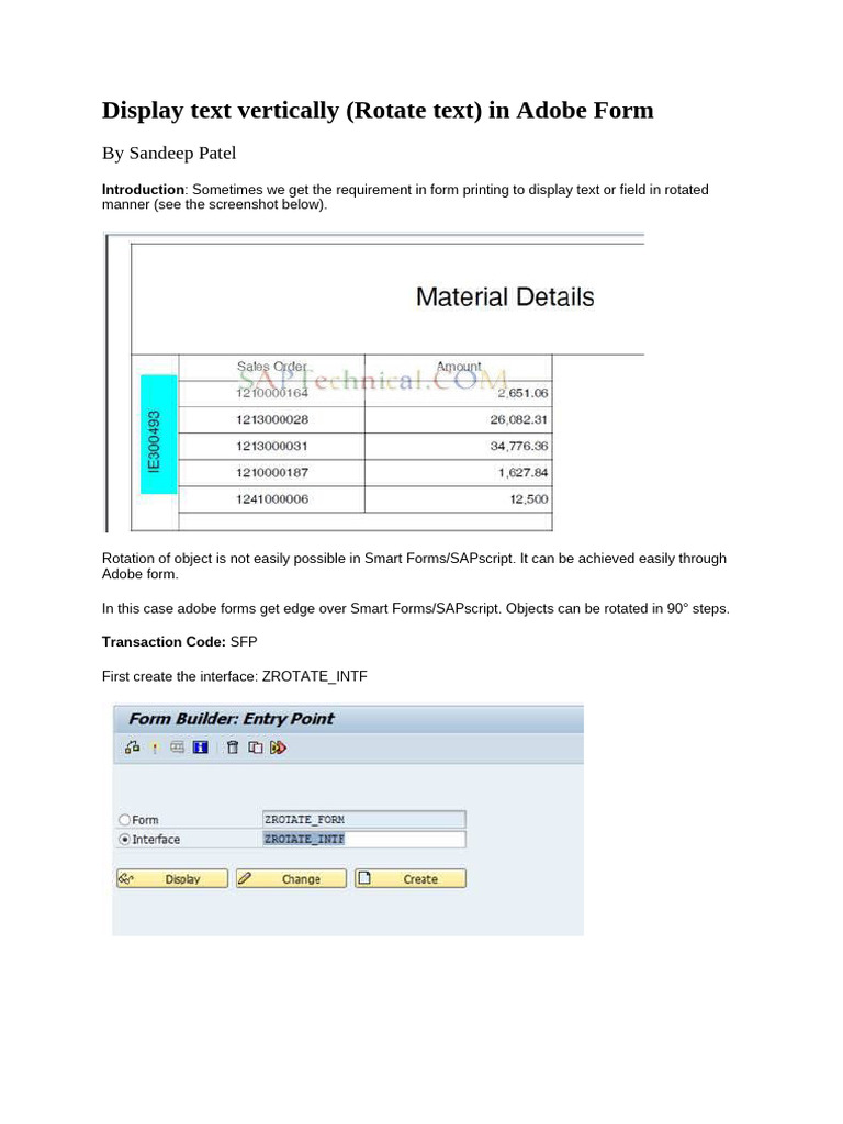 Display Text Vertically in ADOBE FORM | PDF | Page Layout | Software Engineering