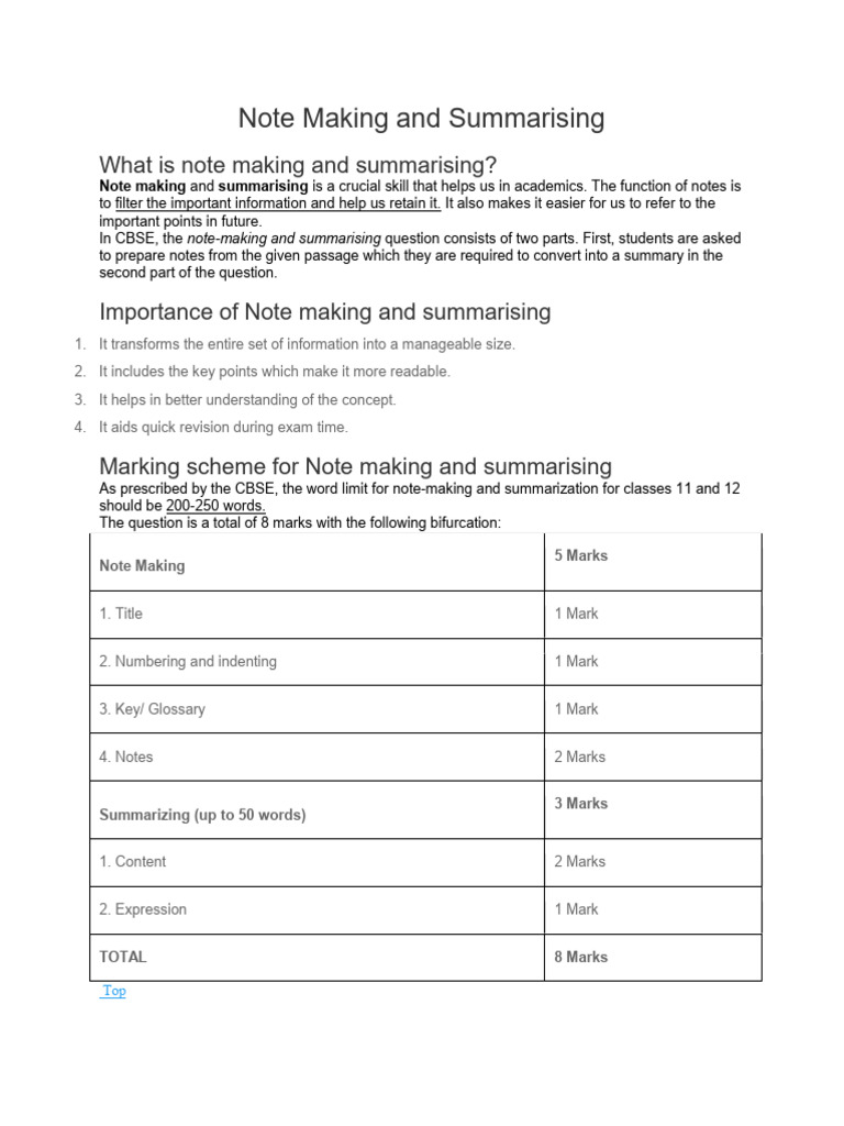 Note Making and Summarising | PDF | Color | Artificial Intelligence