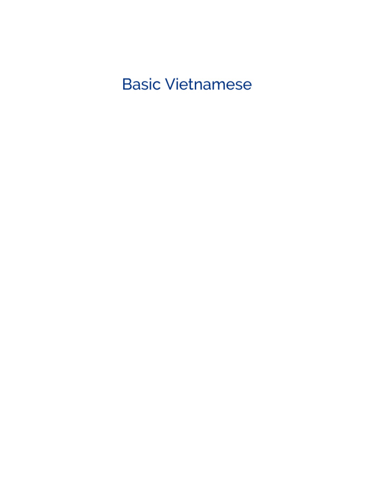 Basic Vietnamese 1699465928. - Print | PDF | Vietnamese Language | Tone ...
