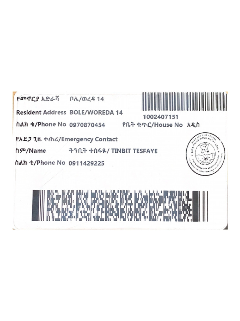 Resident Address BOLEWOREDA 14 | PDF