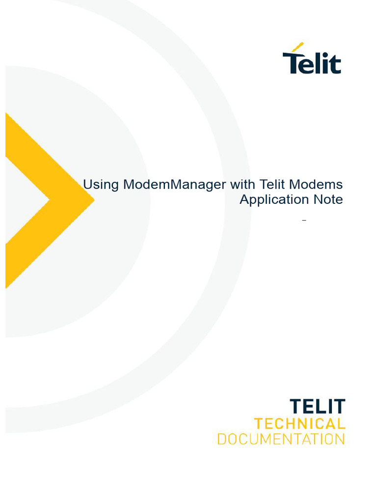 Using ModemManager With Telit Modems Application Note | PDF | License ...