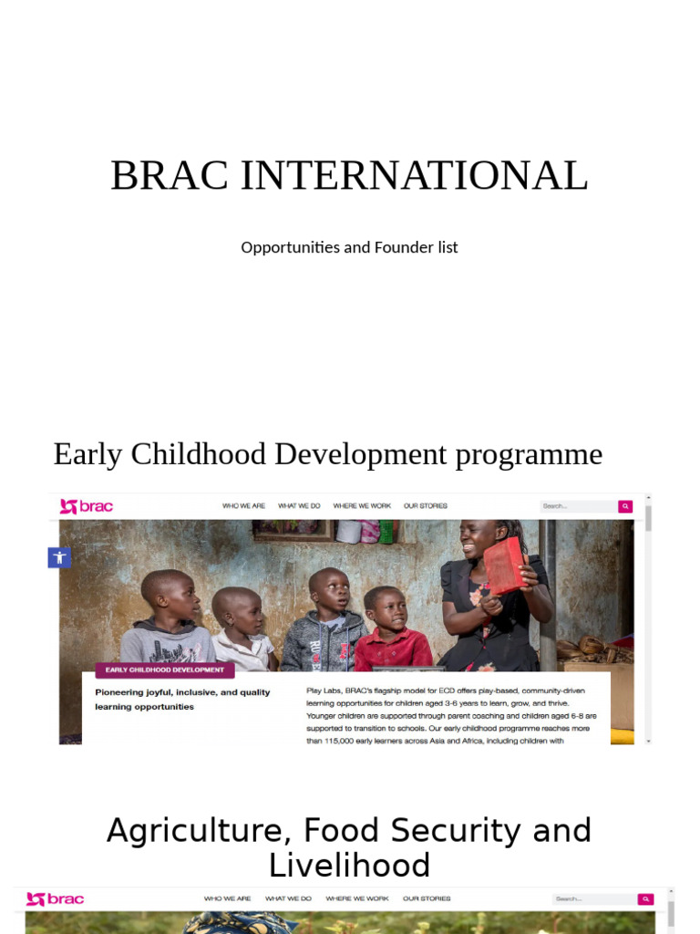 BRAC International Program Overview | PDF