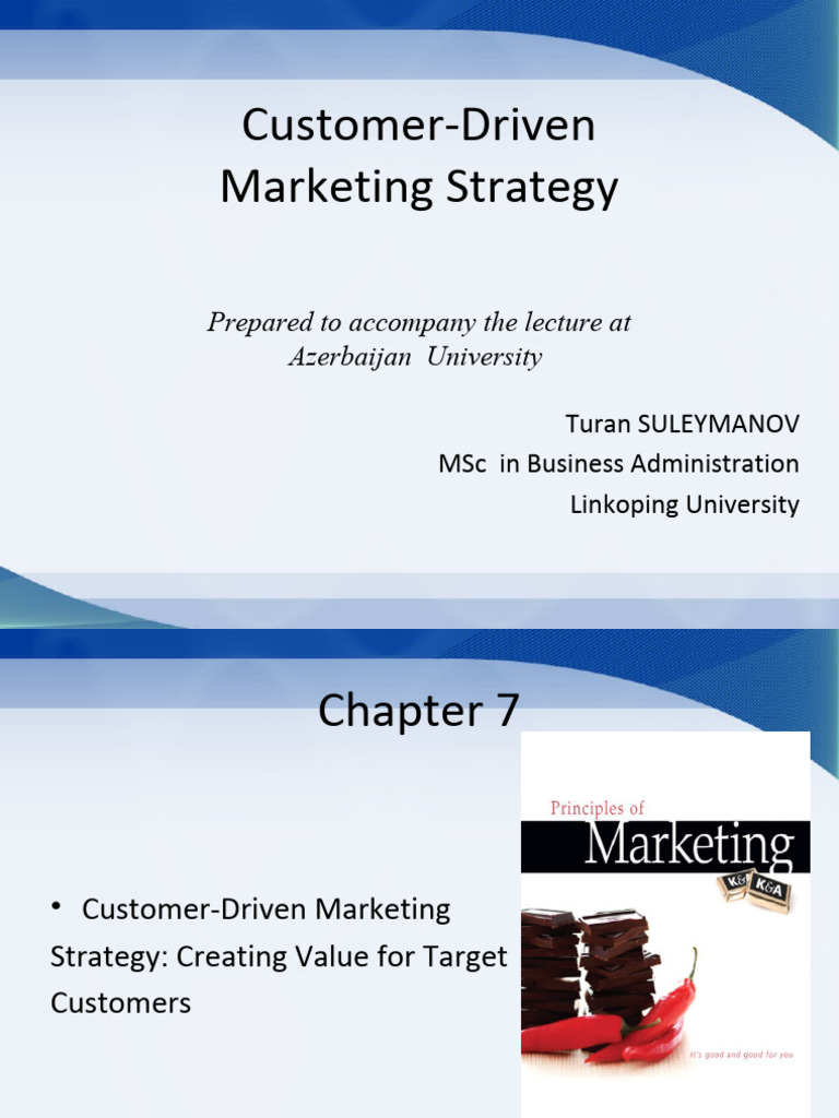 Customer-Driven Marketing Strategies | PDF | Market Segmentation ...