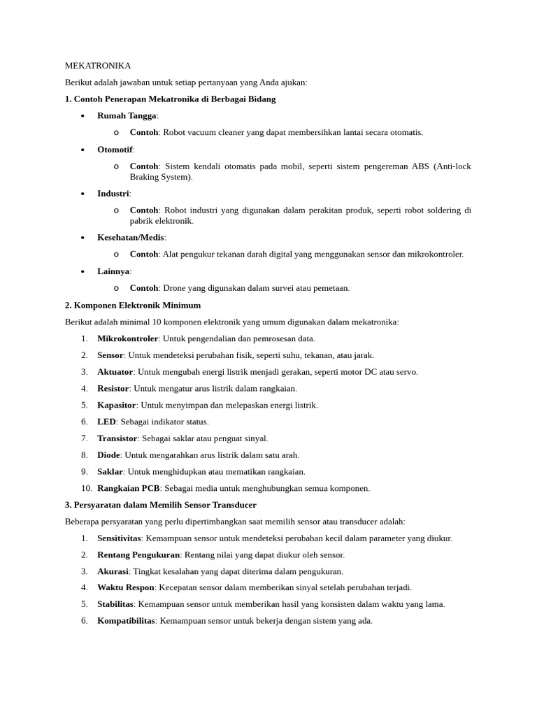 MEKATRONIKA 2020 | PDF