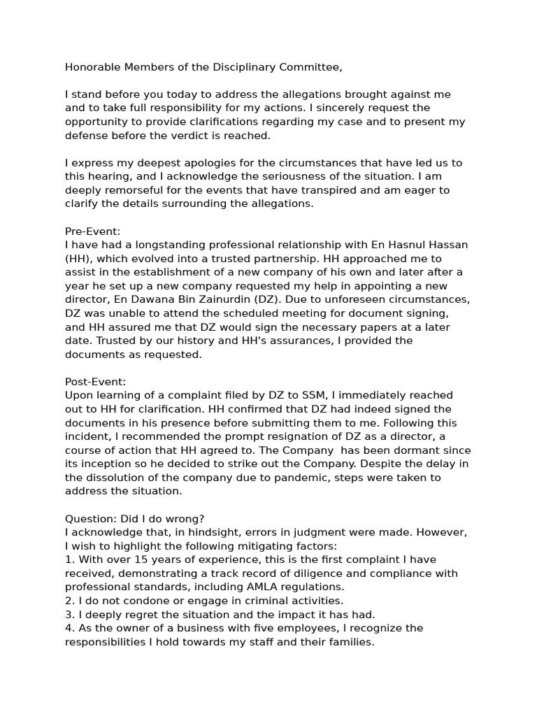 Honorable Members of The Disciplinary Committee | PDF | Justice | Crime ...