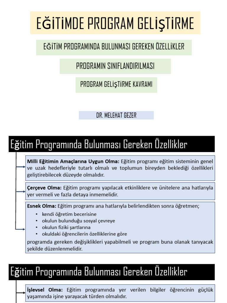 3 Hafta Programin Sahip Olmasi Gereken Ozellikler Siniflamasi Ve Program Gelistirmr Kavrami | PDF