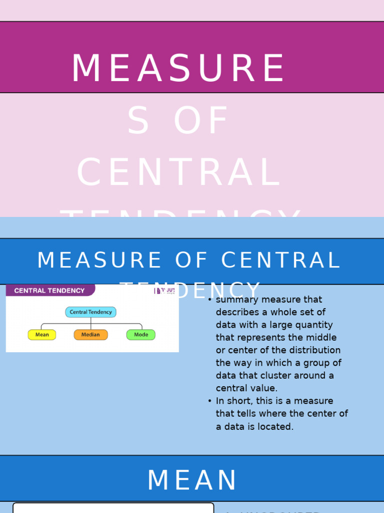 Measures of Central Tendency | PDF