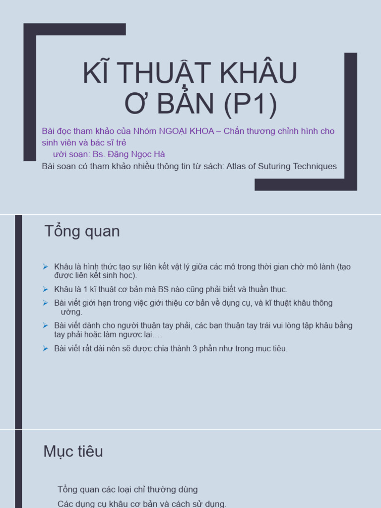 Kĩ thuật khâu cơ bản Full | PDF