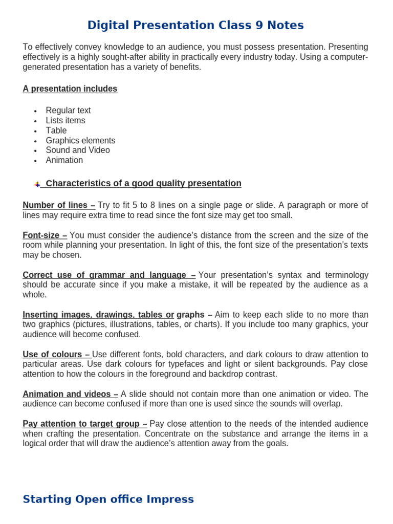 Romid_Digital Presentation Class 9 Notes | PDF | Window (Computing ...