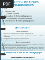 La Fiche Pedagogique Outil Essentiel de Lenseignement | PDF