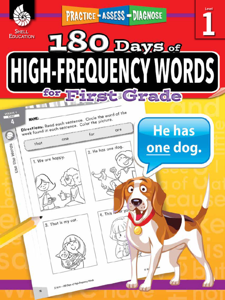 G1 180 Days of High Frequency Words For First Grade Practice Assess ...
